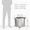 Amazon.com : Verdeluxe Smokeless Fire Pit,22 Inch Stainless Steel ...