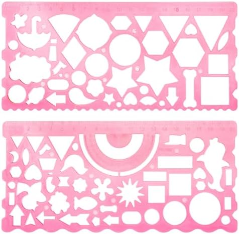 Amazon.com : JIEYAO 2 Pcs Geometric Drawings Templates, Multi-shaped ...