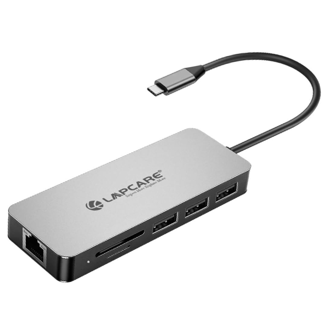 Amazon.in: Buy LAPCARE Lap-C 8 in 1 Docking Station USB C Adapter with ...