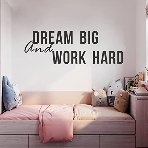 Wall Stickers Wall Decal Stickers Motivational Quote Dream Big and Work ...