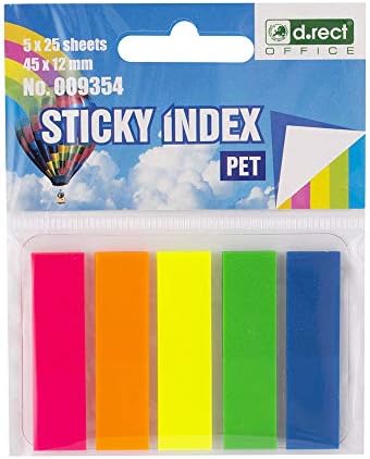 Stick N 21050 Value 12 mm Film Index Tab - Neon Multi-Colour : Amazon ...
