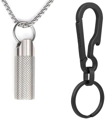 Amazon.com: Ultra-light Titanium Pill Holder with Black Titanium ...