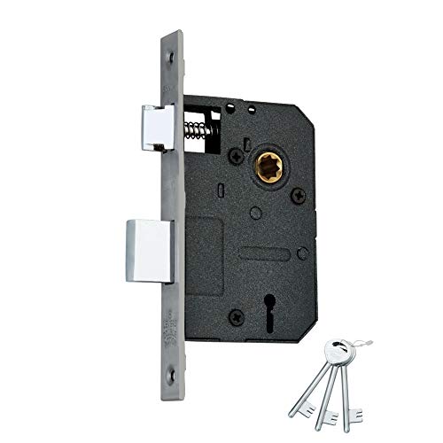 Duke Mortise Lock Set 2 Tone Black Silver Rust Proof and Corrosion ...
