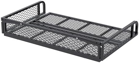 Amazon.com: KUAFU Rear Cargo Basket Universal ATV UTV Black Steel ...