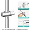 23.5-Inch Shower Riser Rail Kit Adjustable Shower Slide Bar with 5 ...