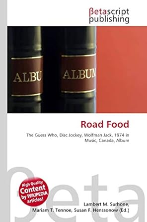 Road Food: Susan F. Marseken: 9786130568306: Amazon.com: Books