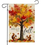 Amazon.com : Hello Fall House Flags for Outdoor Decoration, Maple ...