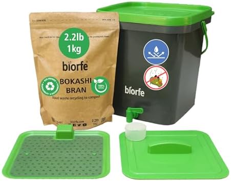 Biorfe Bokashi Compost Starter Kit, All Season Indoor Beginners ...