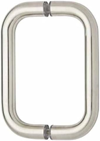 CRL 6" Brushed Nickel Tubular Back-to-Back 3/4" Diameter Shower Door ...