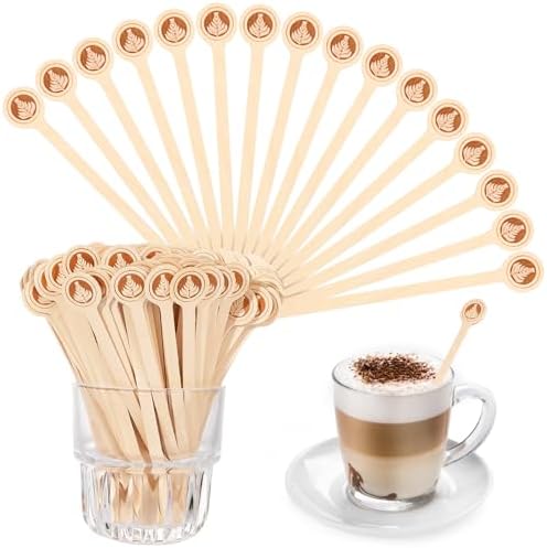 Amazon.com: Yaomiao 200 Pcs Wooden Coffee Stir Sticks 6 Inch Disposable ...