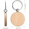 Amazon.com: JUXYES 200 PCS Unfinished Wooden Keychain Blanks for ...