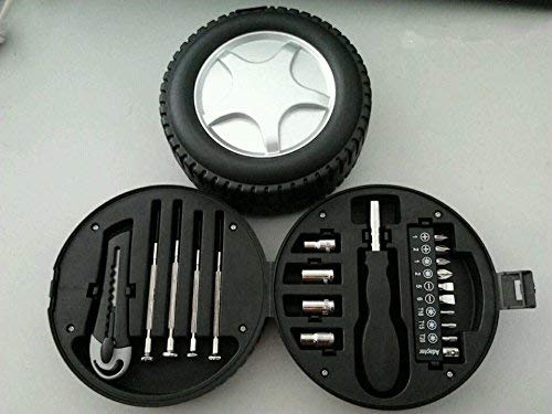 Compact Tyre Shape Toolkit (20pcs. Set) by House of Gift : Amazon.in ...