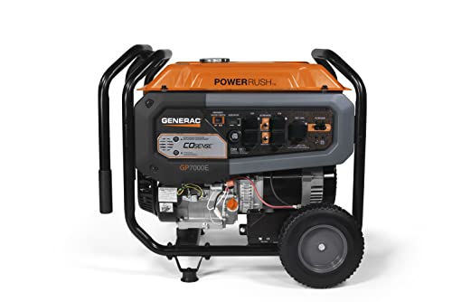Generac 7710 GP7000E 7000 Watt Portable Electric Start Generator for Home