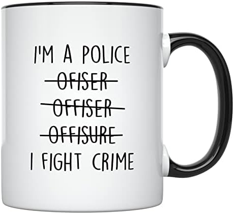 Amazon.com | Awnpow Funny Police Mug,Police Officer Mug,Wee Woo Car Mug ...