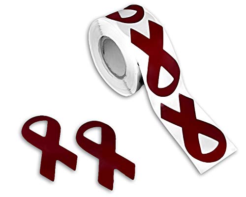 Buy Fundraising For A Cause | Burdy Ribbon Die-Cut Shaped Stickers ...