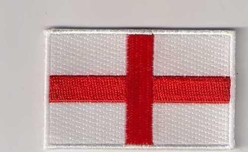 england uk st george flag patch iron on or sew on ideal clothing, bags ...