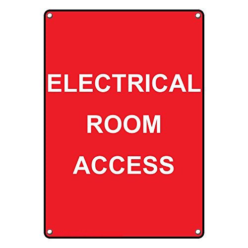 Amazon.com: Weatherproof Plastic Vertical Electrical Room Access Sign ...