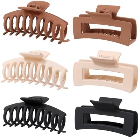 Amazon.com : LuSeren Hair Clip, 8pcs 4.3 Inch Large Matte Banana Clips ...