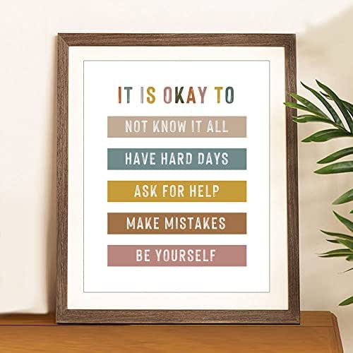 Amazon.com: It Is Okay To, Boho Wall Decor, Classroom Poster, Classroom ...