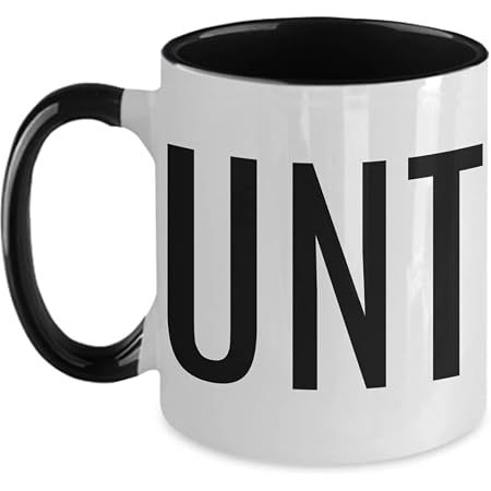 Amazon.com: Adult Humour Rude Gift Cup Ceramic UNT CUNT With Black ...