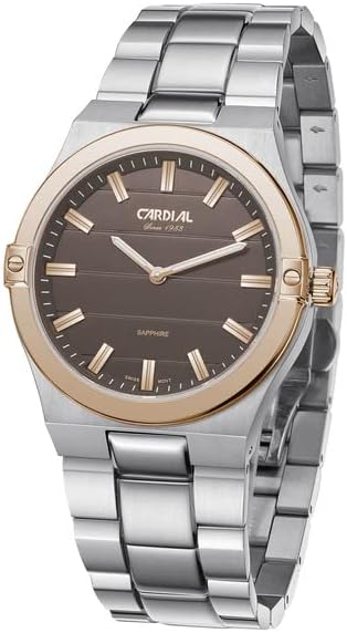 Cardial Mens Quartz Watch, Silver And Copper, 21545 : Buy Online at ...