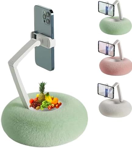 Amazon.com: Phone Pillow Stand for Reading, Adjustable Cute Fuzzy Bowl ...