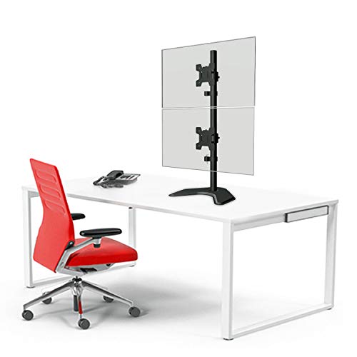 WALI Stacked Monitor Mount，Vertical Dual Monitor Stand 2 - Want It All