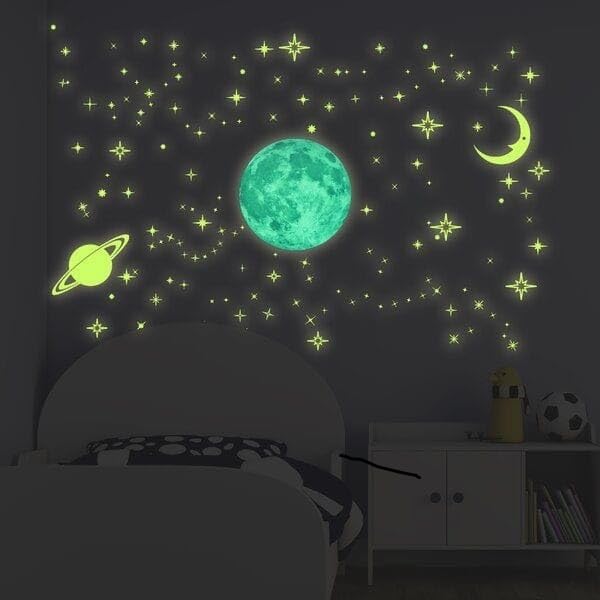 Theme Ceiling Star Radium Stickers,Fluorescent Night Glow in The Dark ...
