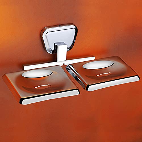 EASYHOME FURNISH soap Dish Double soap case Stand for washbasin sabu ...