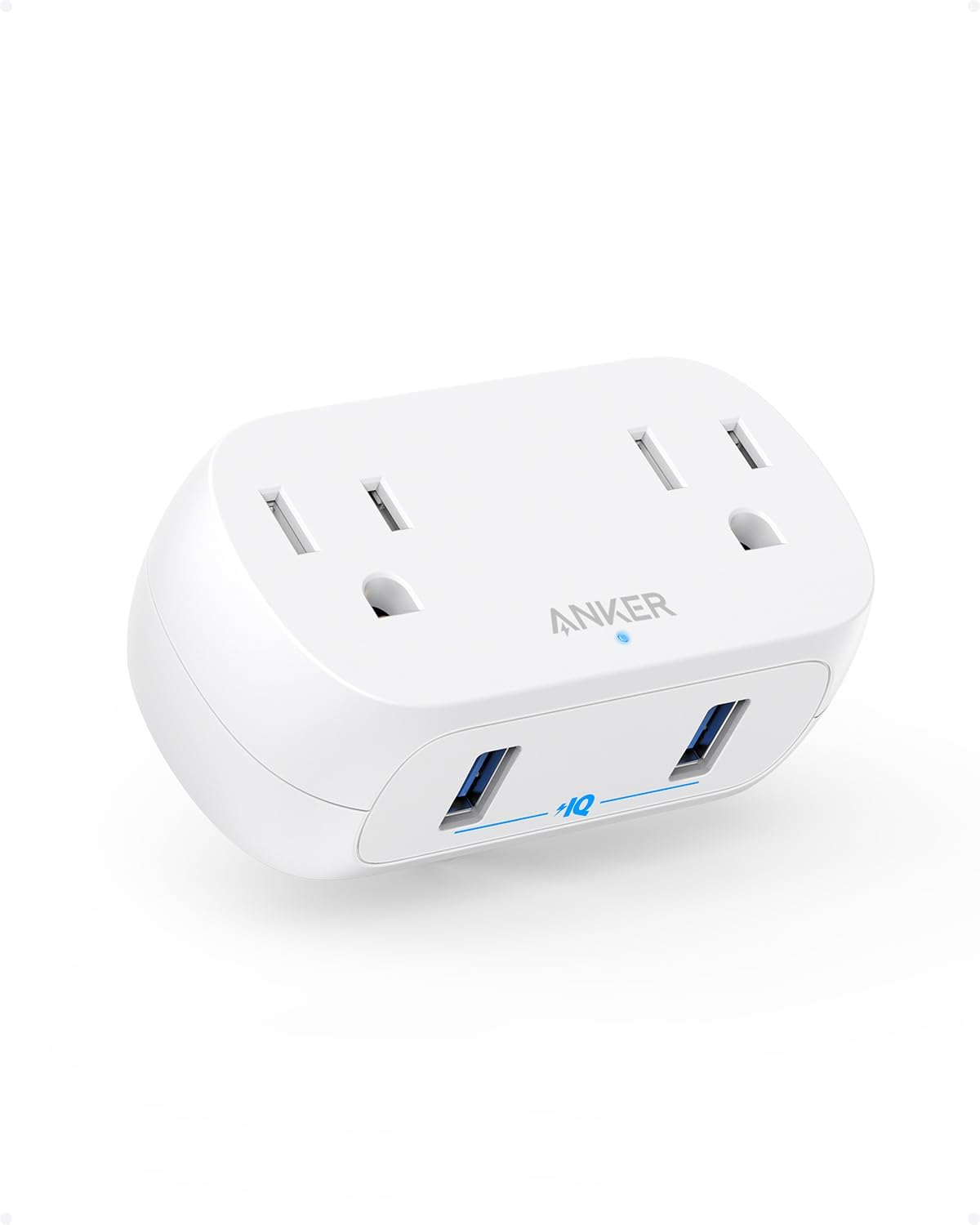 Amazon.com: Anker PowerExtend USB Plug 2 Mini - Compact Travel ...