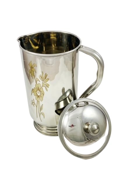 Buy Brigo Stainless Steel Fancy Water Jug, Pitcher with Lid 2 LTR ...