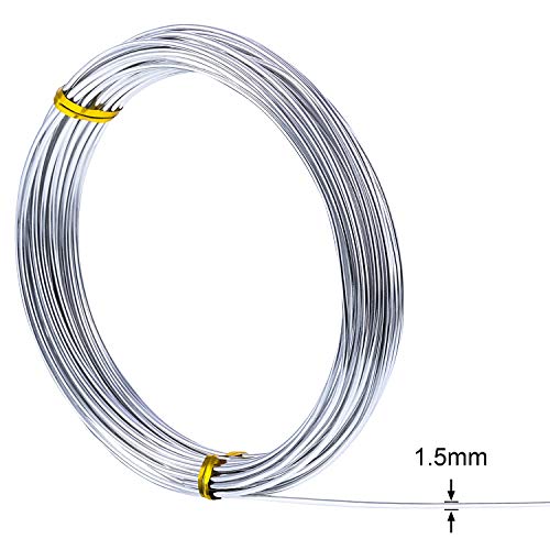 Snapklik.com : TecUnite Silver Aluminum Wire, Bendable Metal Craft Wire ...