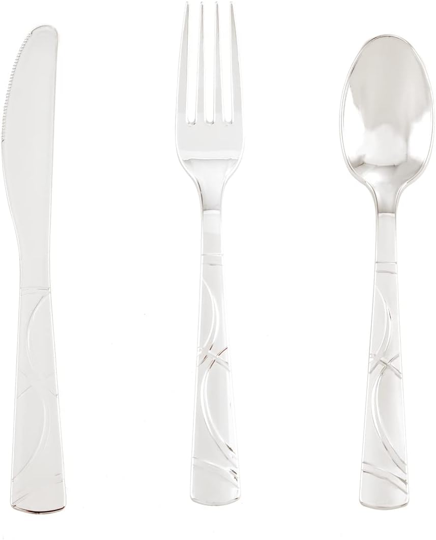 Amazon.com: 240 Pc Premium Gold Disposable Silverware | Extra Heavy ...