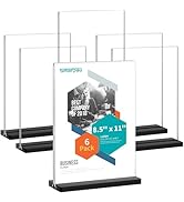 Amazon.com: Acrylic Sign Holder 5x7, 6 Pack Double Sided Clear Display ...