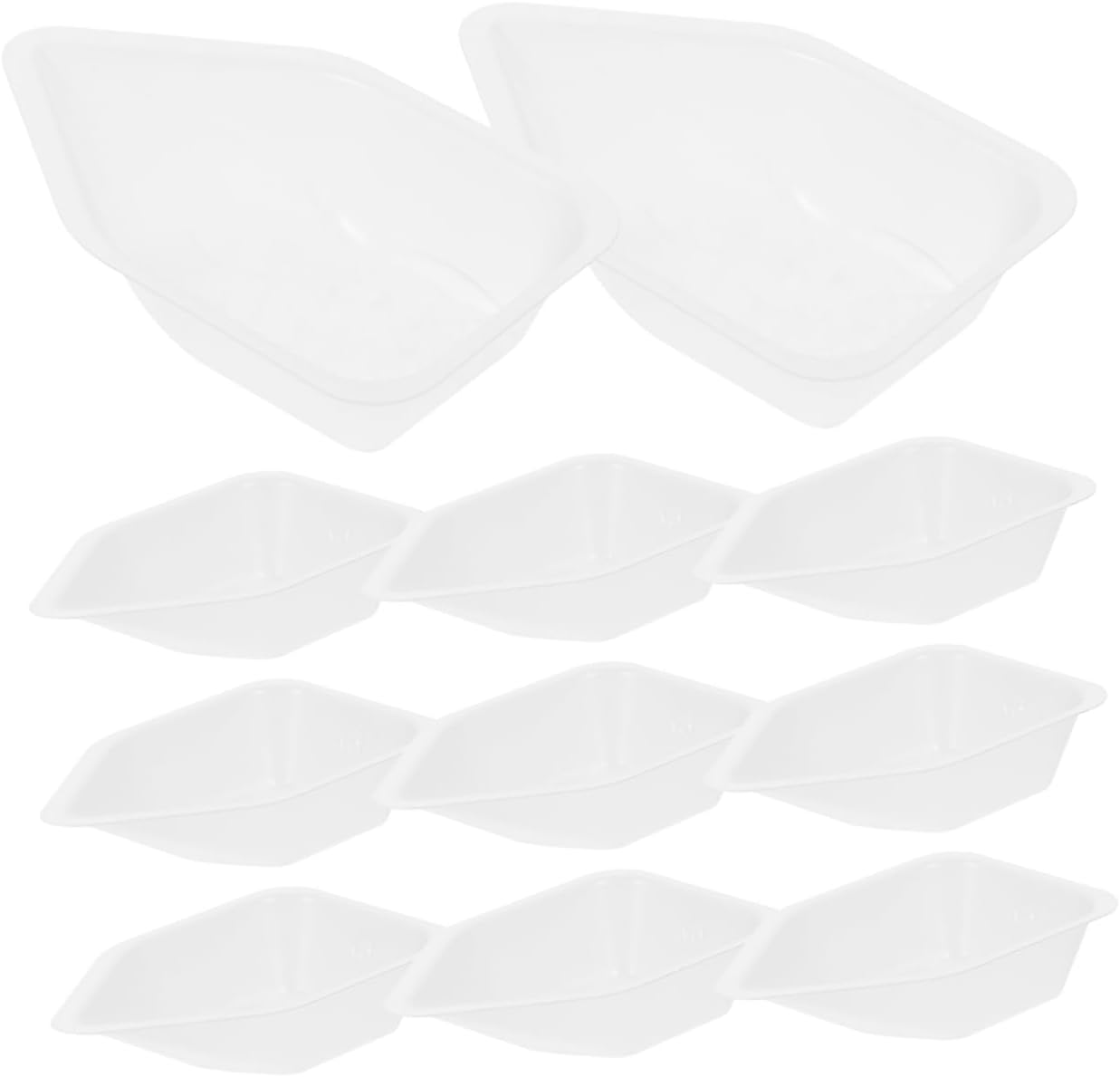Amazon | NUOBESTY 20個 計量船 静電気防止ラ ッシュコンテナ 角型計量皿 使い捨て計量皿 液体計量ボート キッチン計量ボート 使い捨てスケールトレイ スケール用プラスチック ...