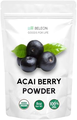 Amazon.com: KOS USDA Organic Acai Powder, Unsweetened Superfood ...