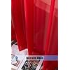 Amazon.com: WPM Red Sheer Curtains 58" Wide x 84" Long 2 Panels ...