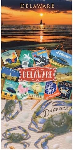 Amazon.com : Lunch Money Vintage Delaware Postcard Pack of 3 Postcards ...