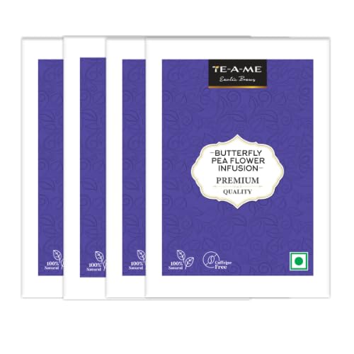 TE-A-ME - Butterfly Pea Flower Tea - Blue Colored Tea - 40G (Pack of 4 ...