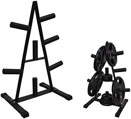 Olympic Weight Plate Storage Rack - Home Gym Weight Plate Tree - Store ...