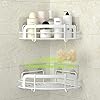 Amazon.com: STEUGO 2-Pack Corner Shower with 4 Hooks Adhesive, Bathroom ...