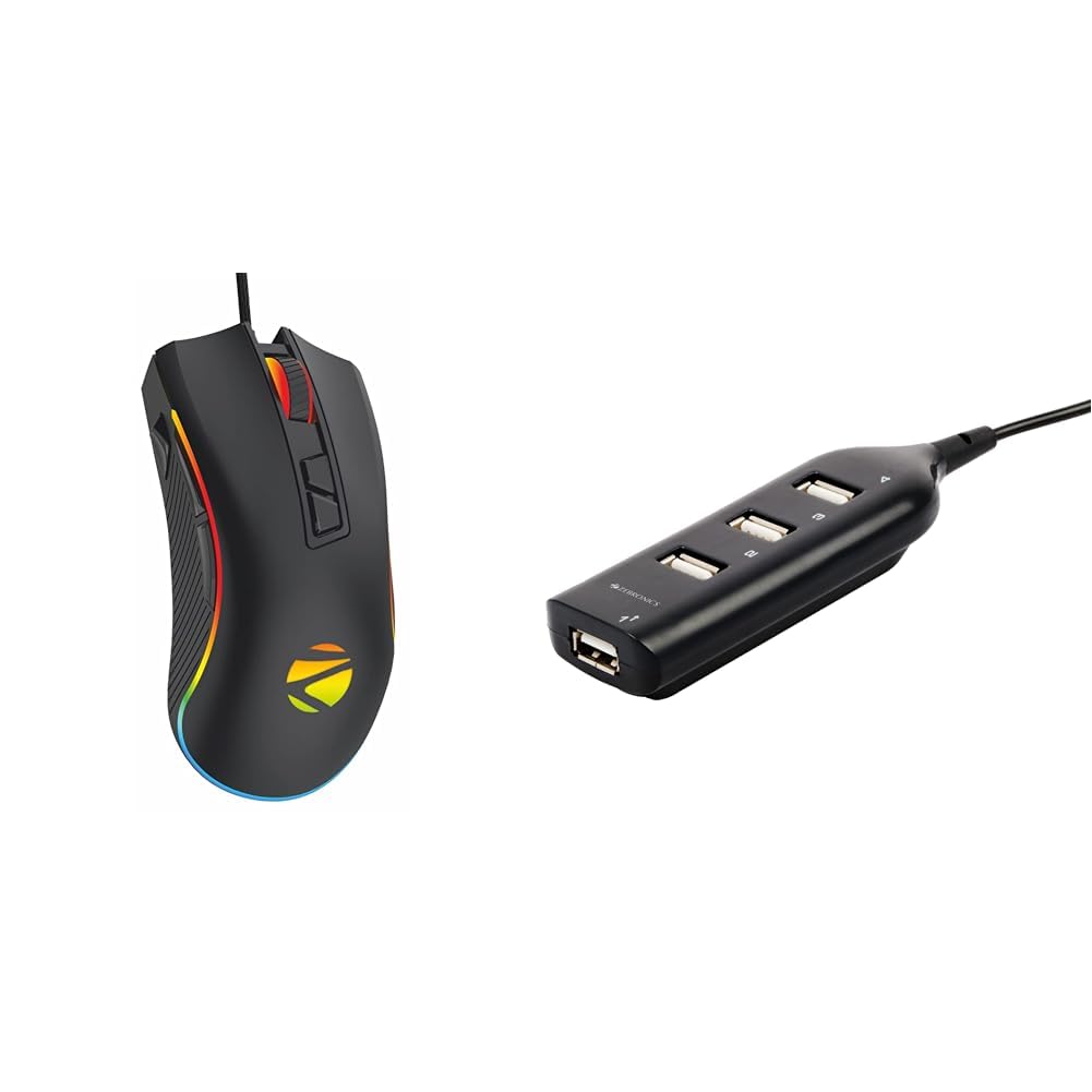 Amazon.in: Buy ZEBRONICS Zeb-Tempest Plus 8-Button Wired Gaming Mouse ...