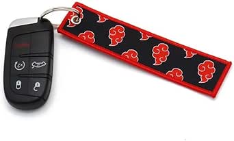Amazon.com: Akatsuki Keychain - Red Cloud Insignia Anime Fan Accessory ...