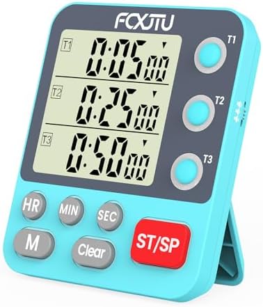 Amazon.com: FCXJTU Digital Dual Triple Kitchen Timer, 3 Channels ...