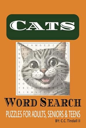 Cats Word Search Puzzle Book: 50+ Cute and Easy Cat Word Search Puzzles ...