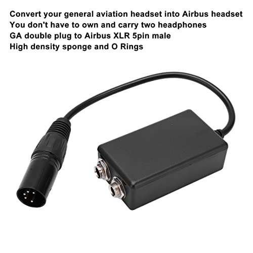 GA Dual Plugs Adapter, General Aviation Headset Adapter GA Dual Plugs ...