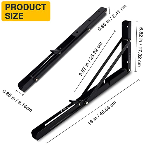 Snapklik.com : Folding Shelf Brackets Heavy Duty Floating Shelves ...