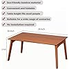 Amazon.com: Kuabner Wooden Folding Coffee Table No Assembly Low ...