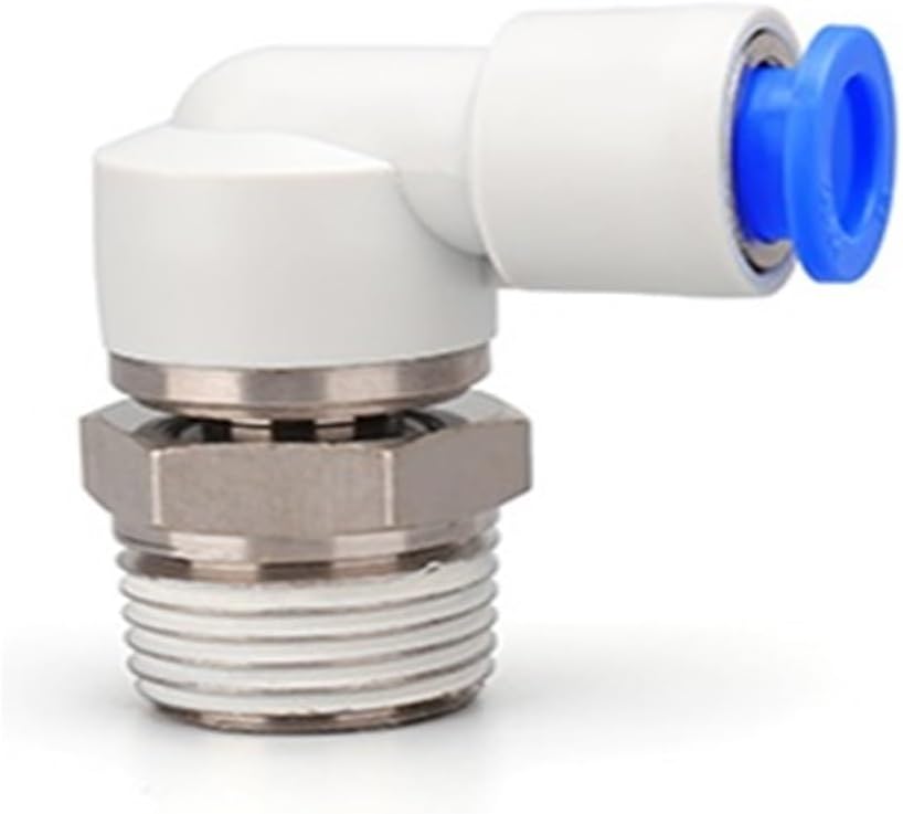 Amazon.com: Pneumatic Swivel Fittings Push to Connect Air Fitting 6mm ...