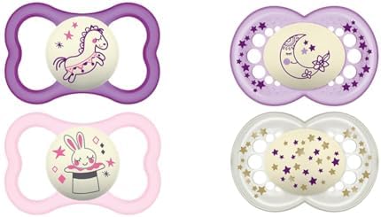 Amazon.com : MAM Air Night Pacifiers (1 Sterilizing Pacifier Case), MAM ...